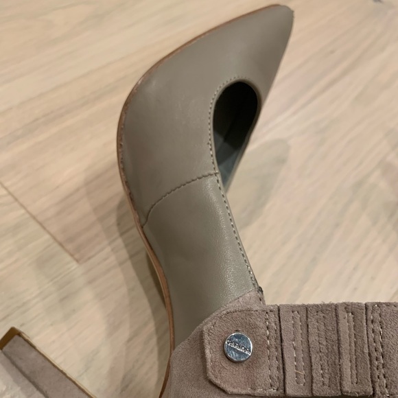 Calvin Klein | Shoes | Pointy Greige Suede And Leather Calvin Klein ...